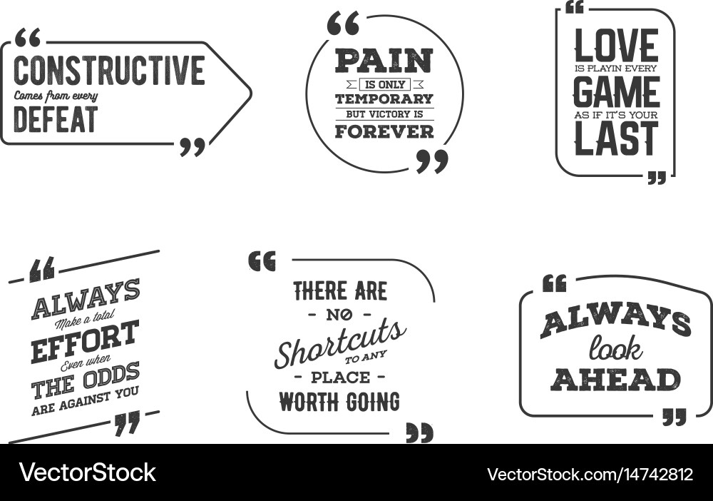 31 quotes Royalty Free Vector Image - VectorStock
