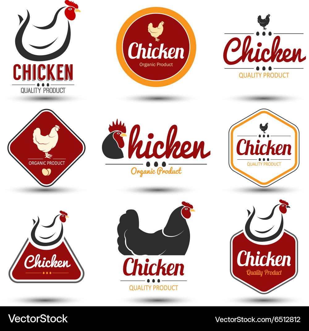 Chicken label Royalty Free Vector Image - VectorStock