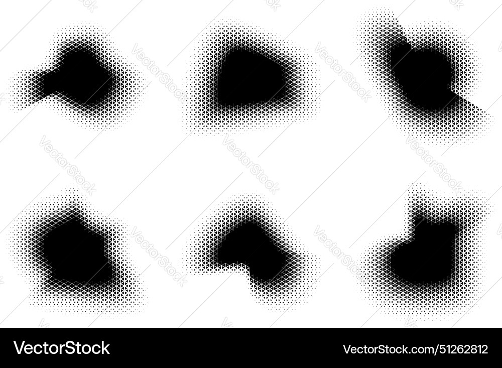 Halftone triangle pattern reprographic technique Vector Image
