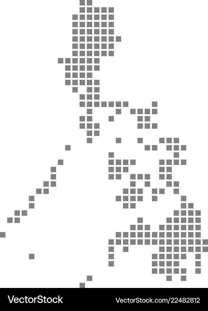 Pixel map of philippines dotted Royalty Free Vector Image