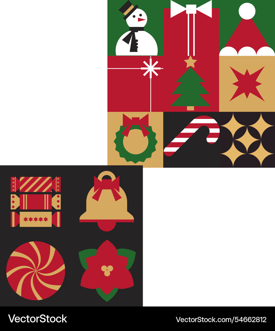 Scandinavian christmas geometric pattern design Vector Image