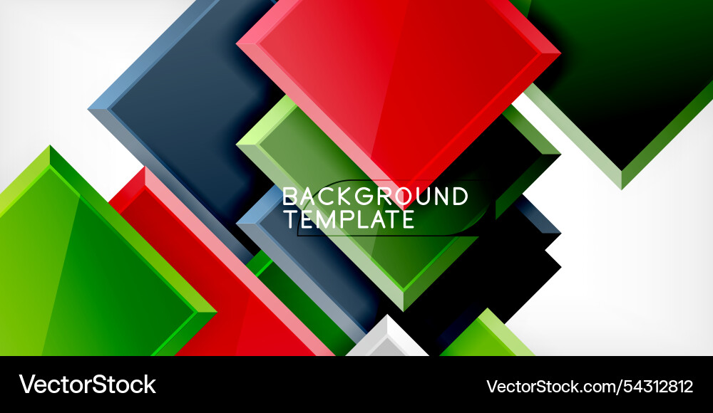 Square shape color abstract geometry Royalty Free Vector