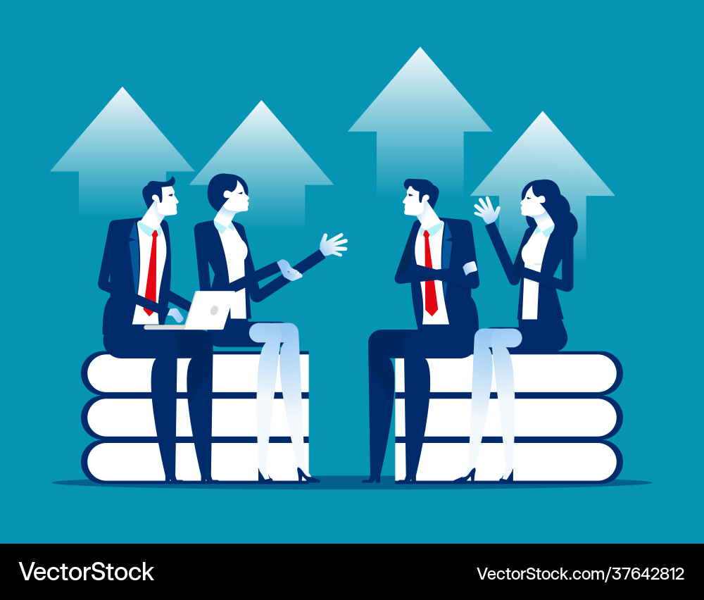 Staff training have support business team concept Vector Image