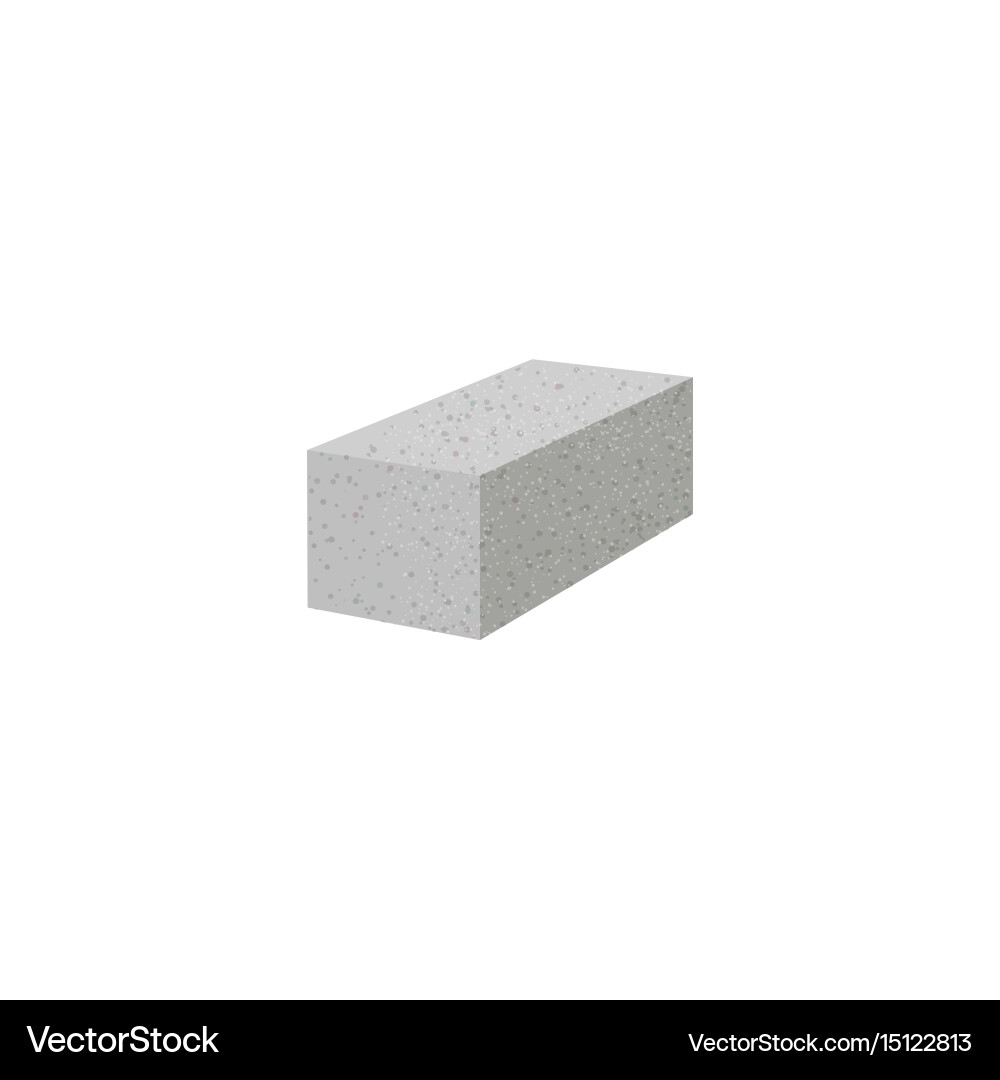 Aerated autoclaved concrete block isolated foam Vector Image