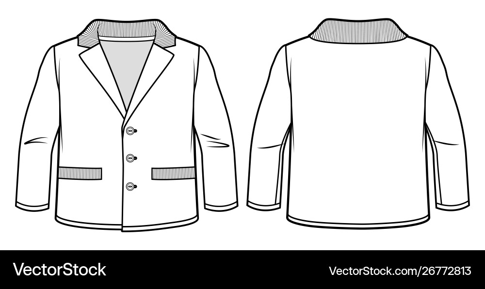Basic jacket Royalty Free Vector Image - VectorStock