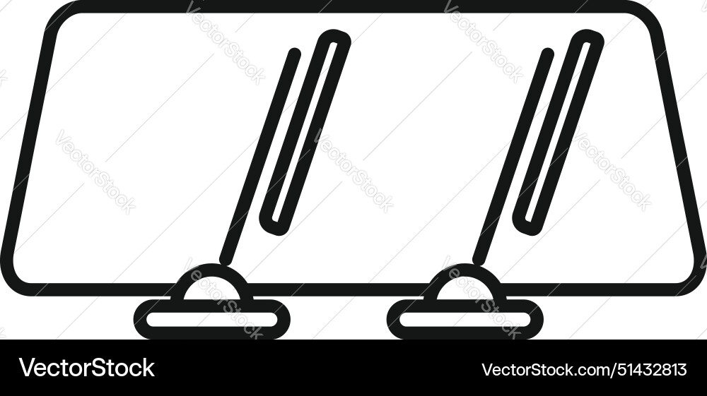 Car windshield wiper icon outline Royalty Free Vector Image