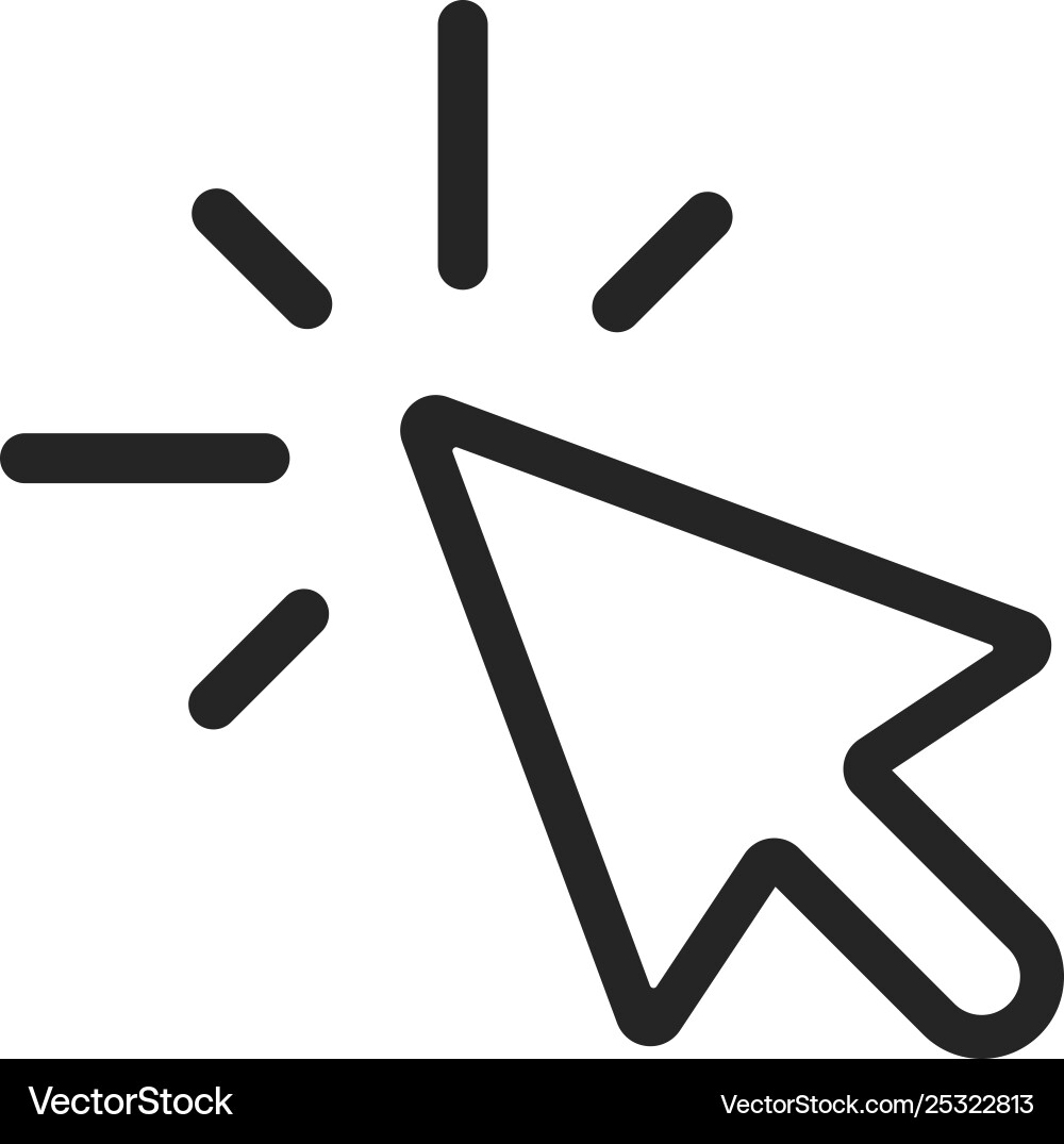 Click icon Royalty Free Vector Image - VectorStock