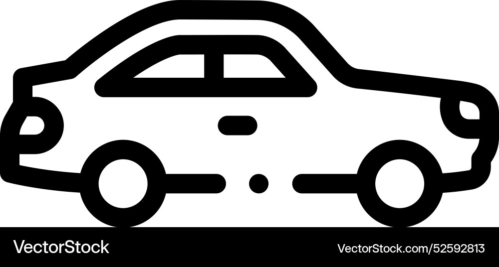 Coupe icon thin linear style design isolated Vector Image