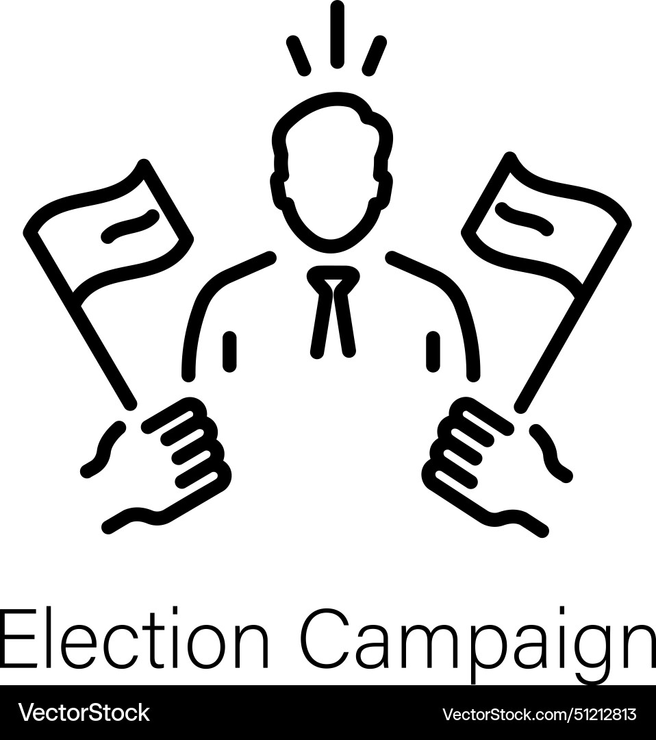 Election campaign Royalty Free Vector Image - VectorStock