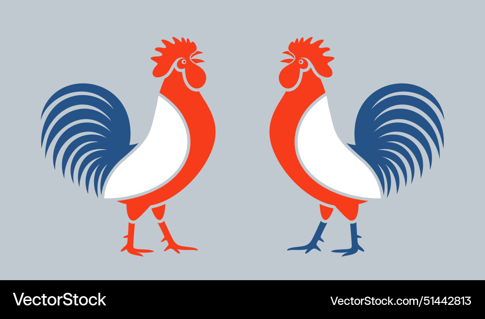French rooster Royalty Free Vector Image - VectorStock
