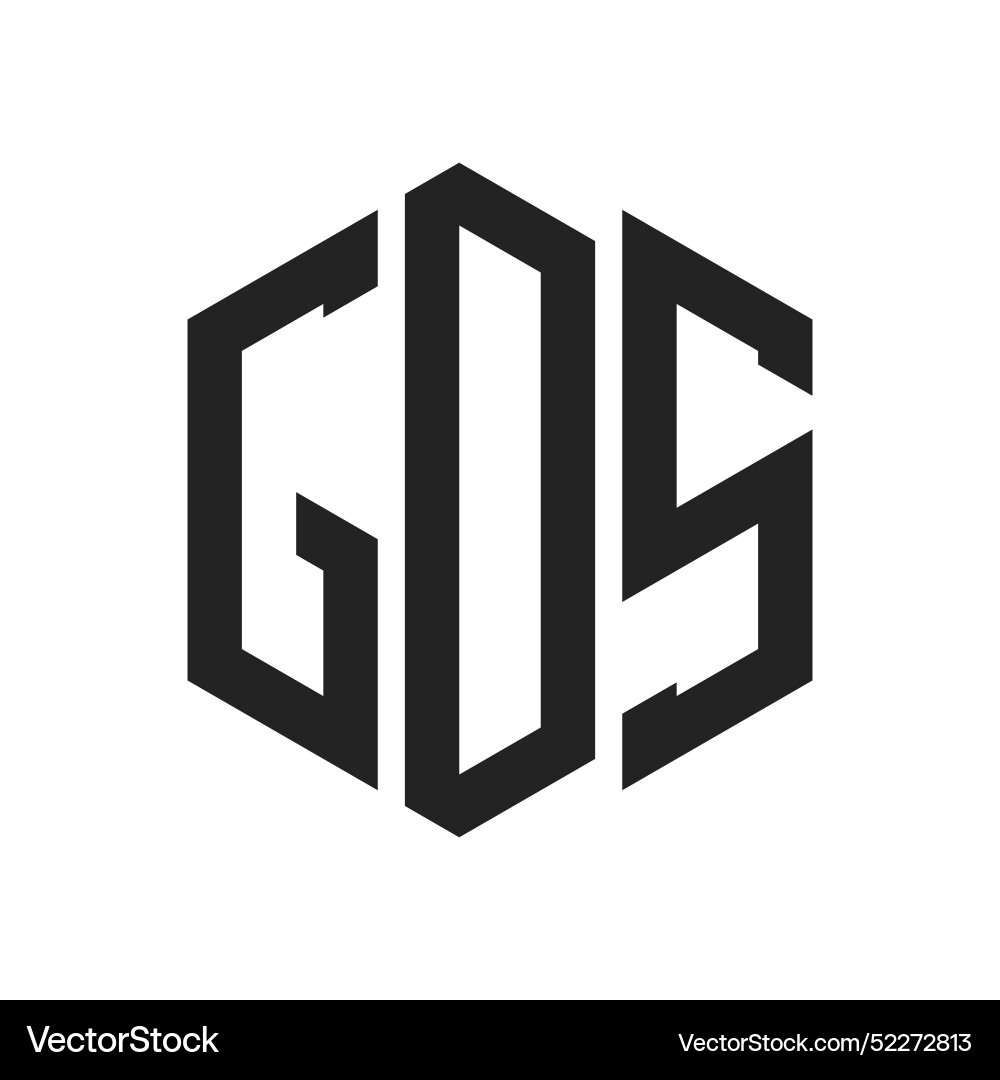 Gds logo design initial letter monogram Royalty Free Vector