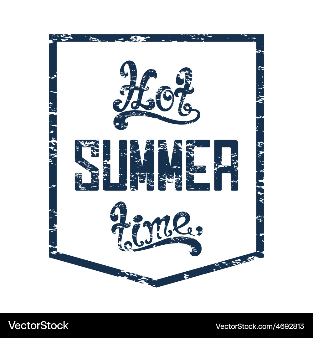 Hot summer time calligraphic handwritten Vector Image