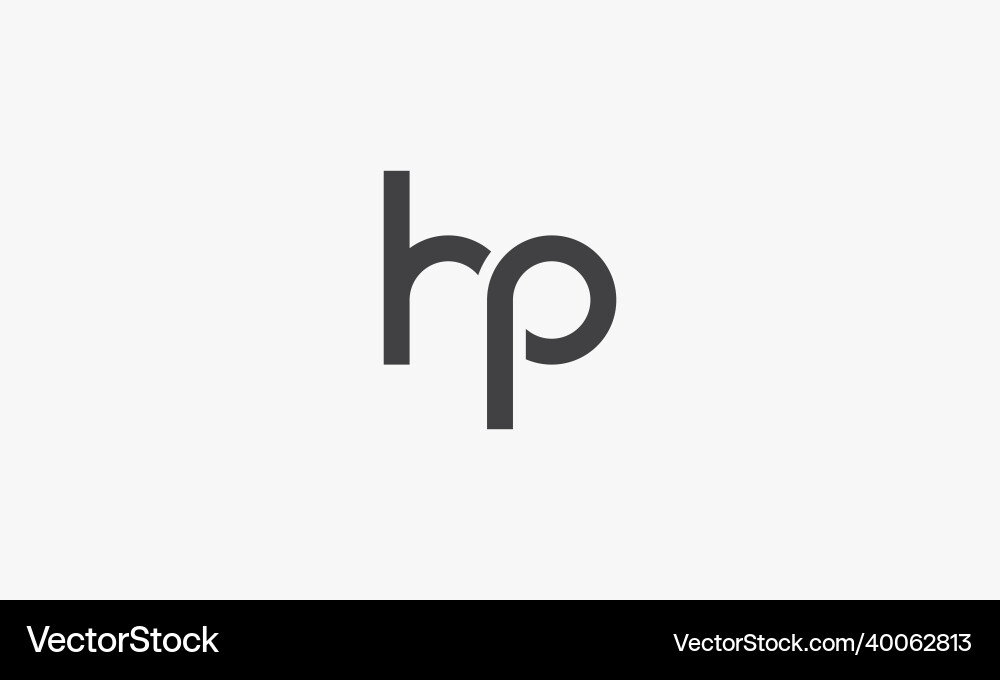 HP Monogram Logo Isolated Royalty Free Vector Image