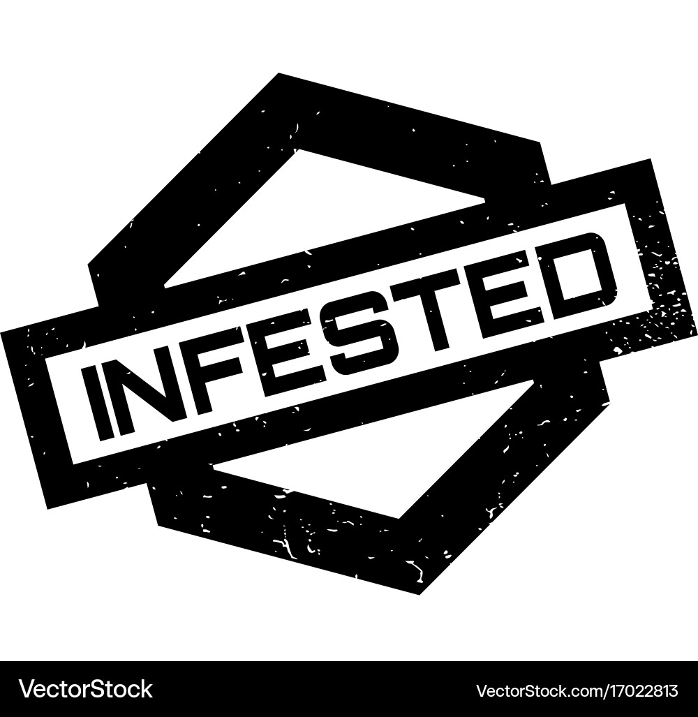 Infested rubber stamp Royalty Free Vector Image