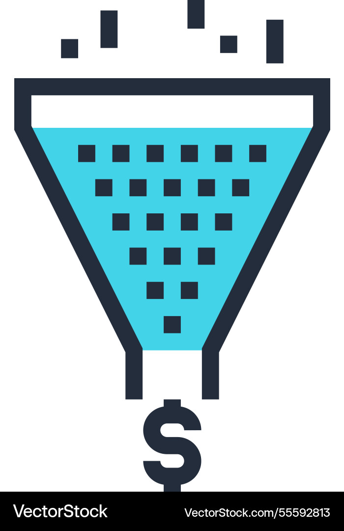 Sales funnel Royalty Free Vector Image - VectorStock