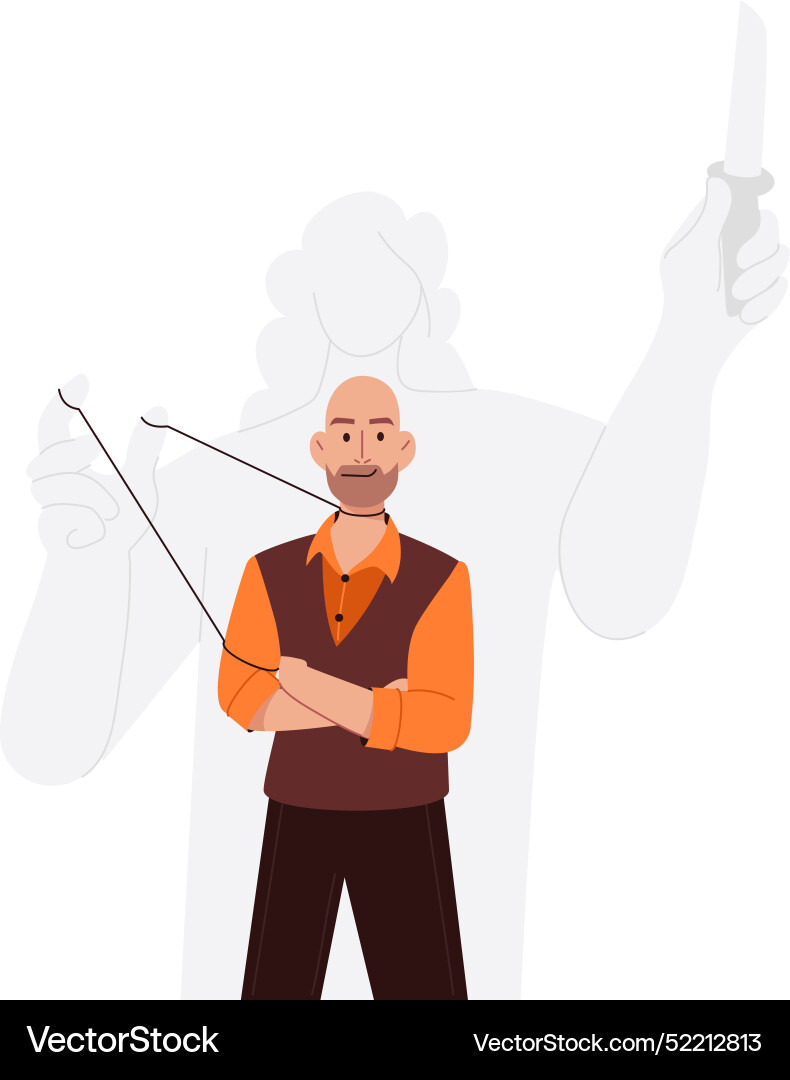 Weba flat of control person Royalty Free Vector Image