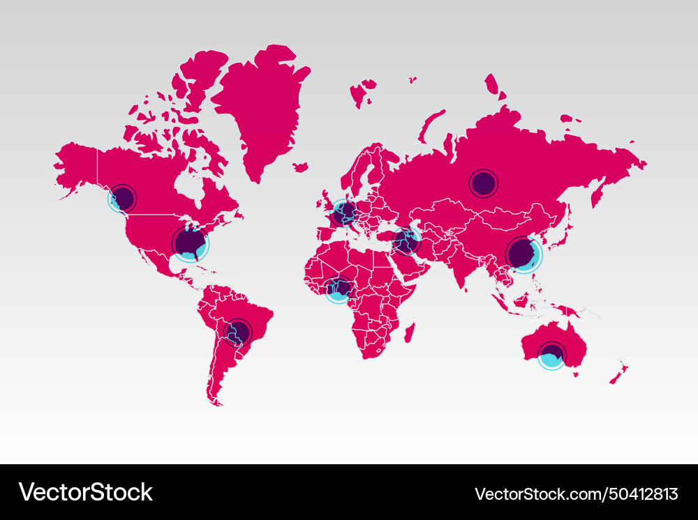World map with borders infographic symbol Vector Image