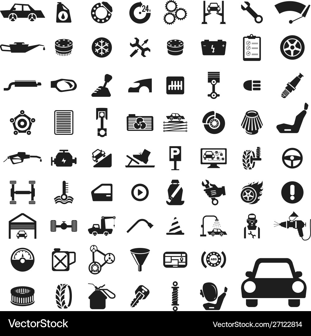 Car auto service icons set Royalty Free Vector Image