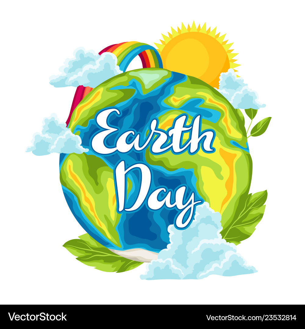 Earth Day Celebration Card Royalty Free Vector Image