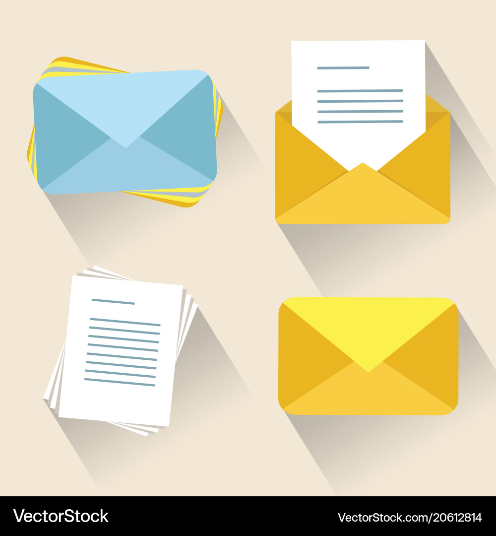 Email concept mail envelope Royalty Free Vector Image