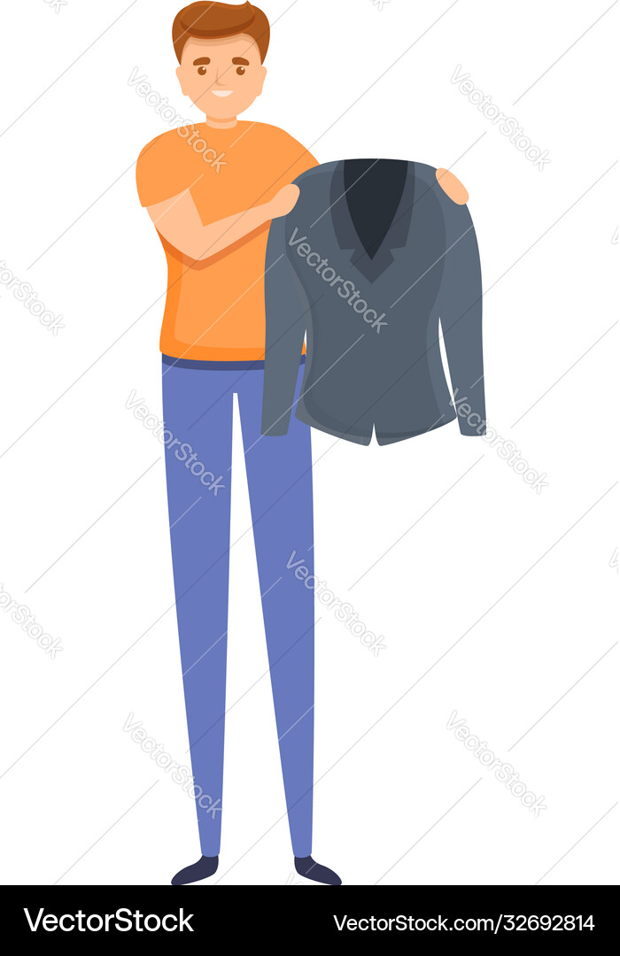 Laundry worker icon cartoon style Royalty Free Vector Image