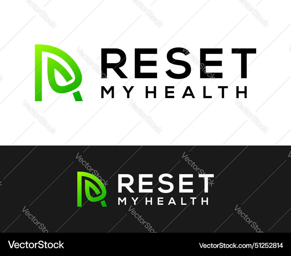 Nature health logo Royalty Free Vector Image - VectorStock