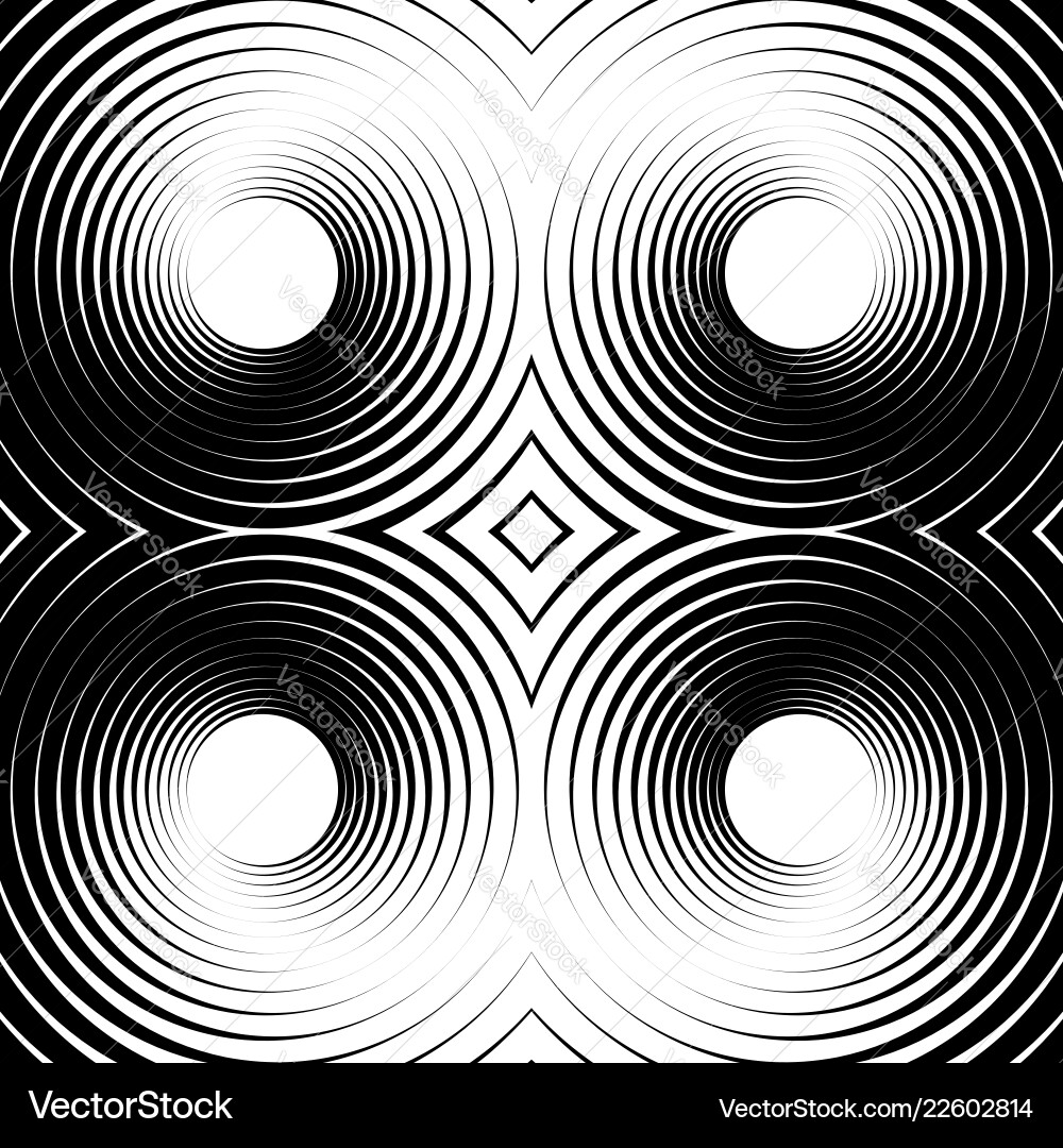 Symmetrical repeatable pattern with concentric Vector Image