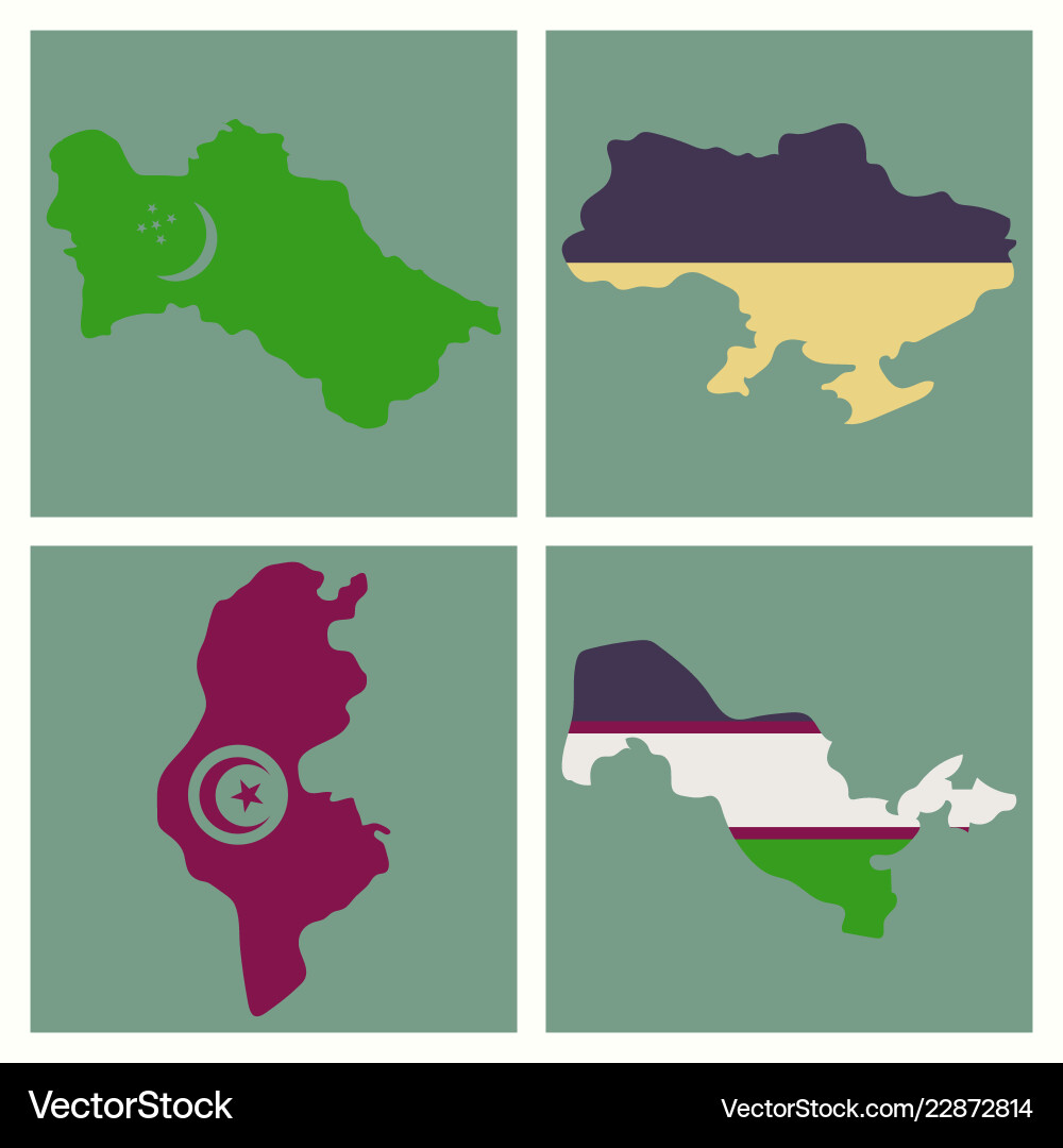 World map-countries in color on white background Vector Image