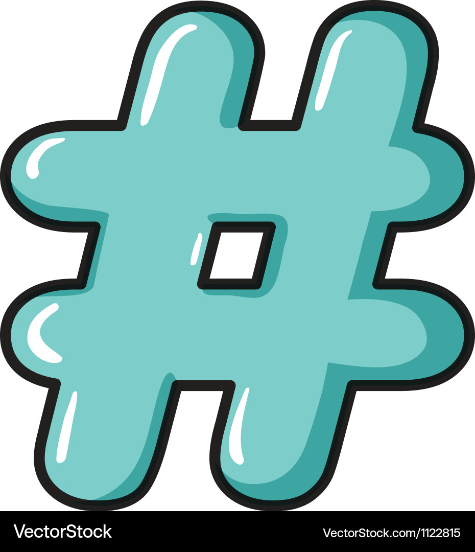 A hash symbol Royalty Free Vector Image - VectorStock