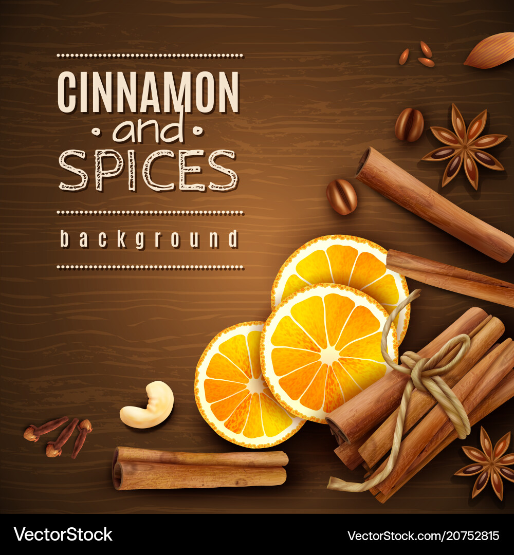 Cinnamon & Spice Background Royalty Free Vector Image
