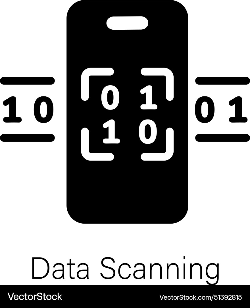 Data scanning Royalty Free Vector Image - VectorStock