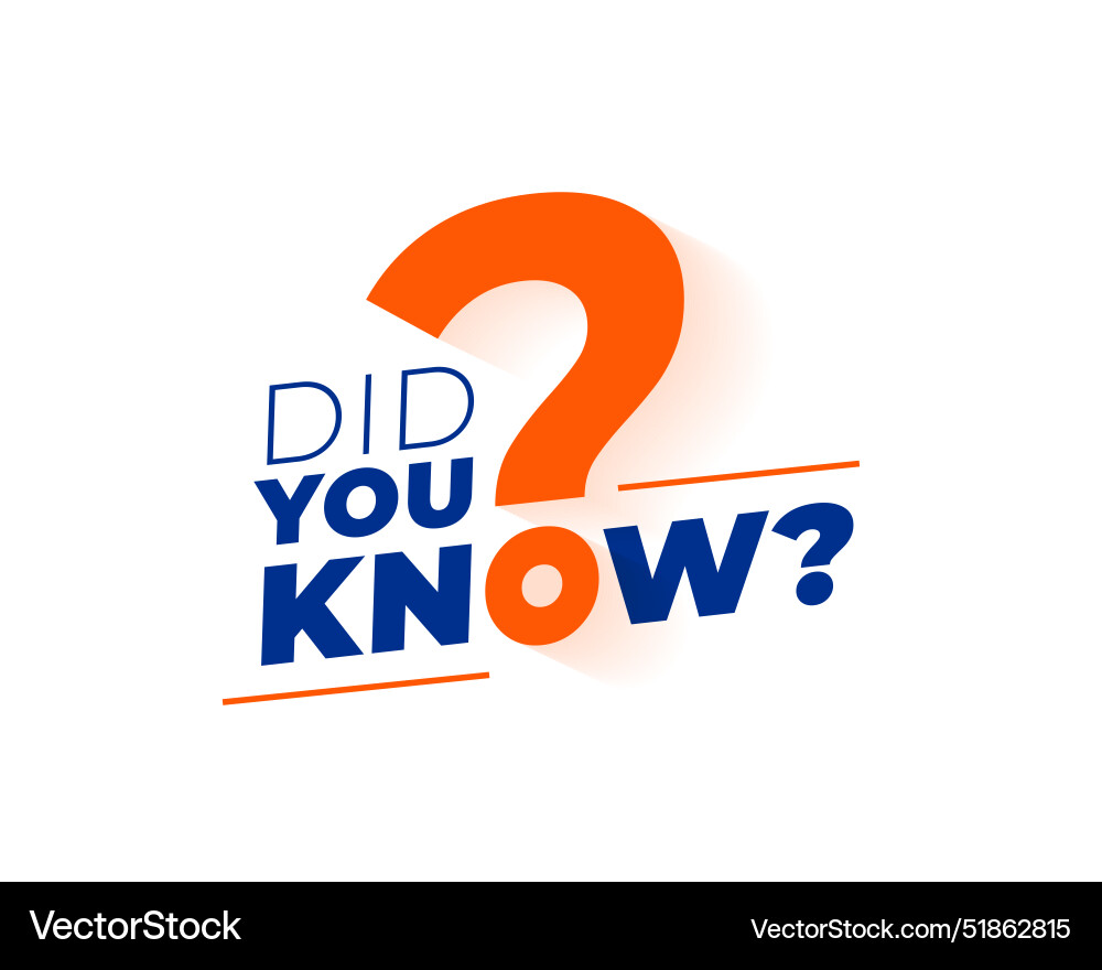 Did you know query concept background with Vector Image