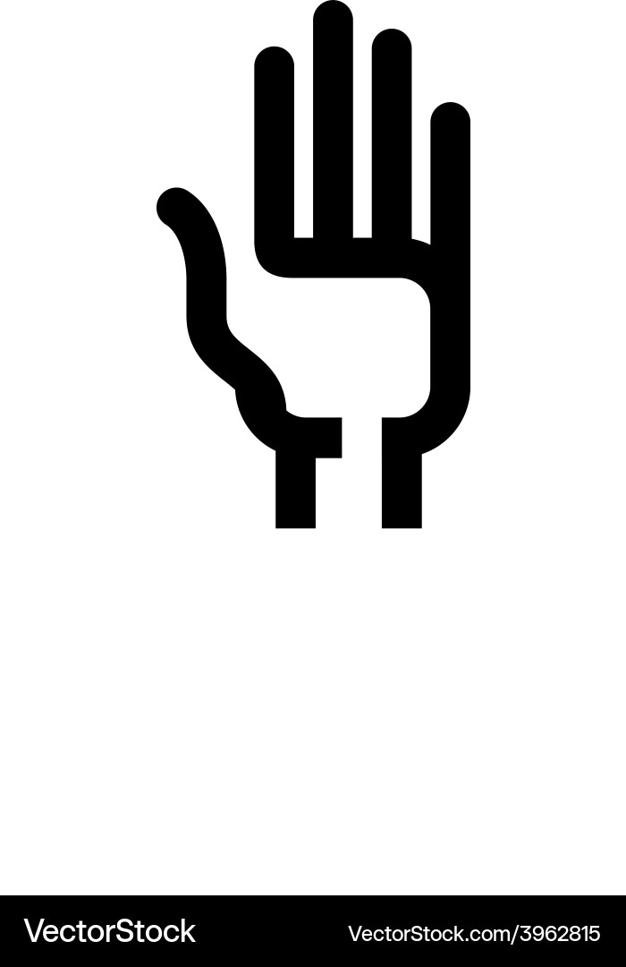 Hand Consent Symbol Royalty Free Vector Image - VectorStock