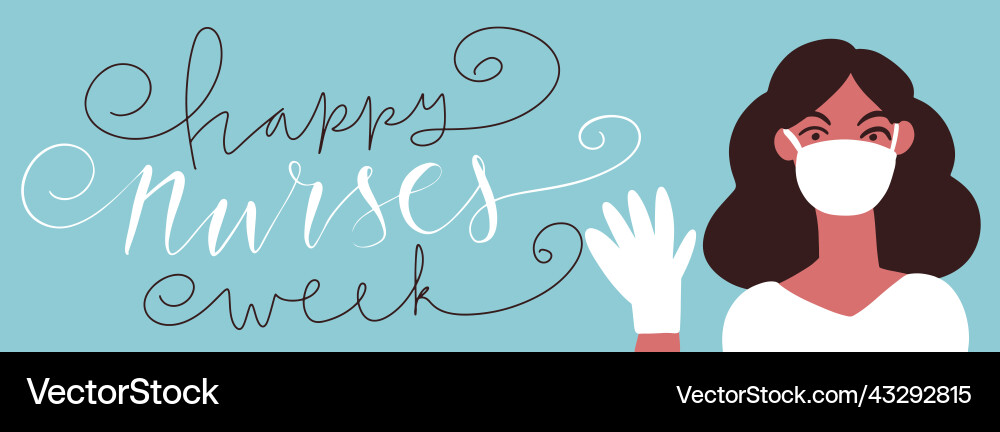 Happy nurses week celebration card Royalty Free Vector Image