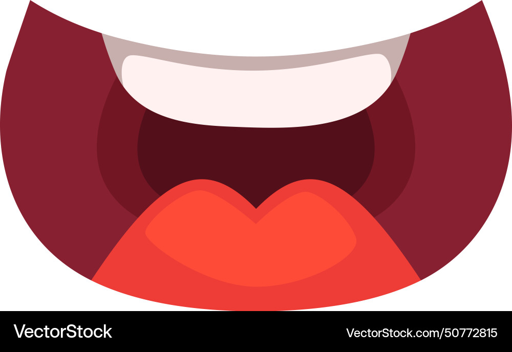 Open mouth screaming face expression yell icon Vector Image