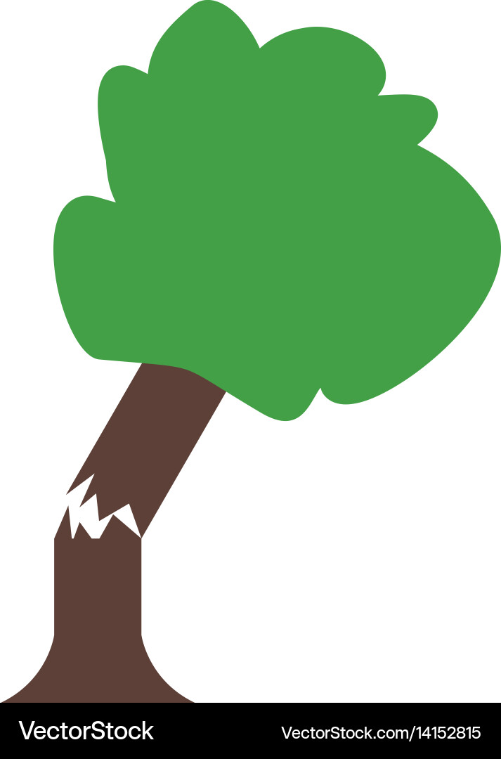 Tree falling Royalty Free Vector Image - VectorStock