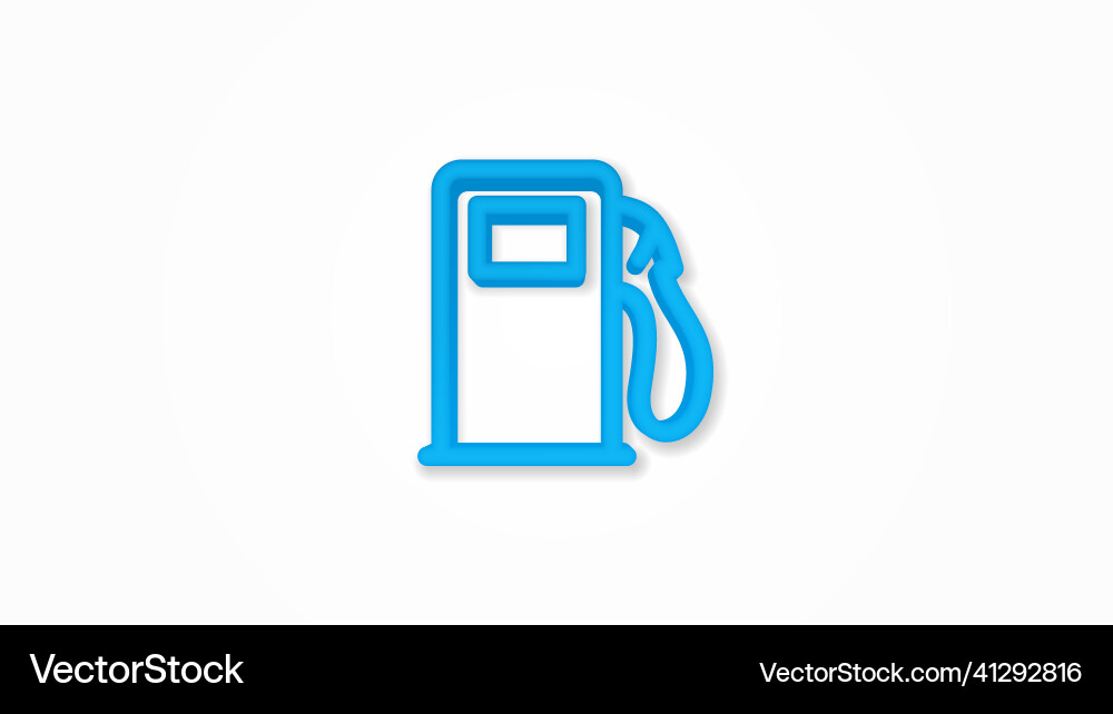 Gasoline filling station column 3d realistic line Vector Image