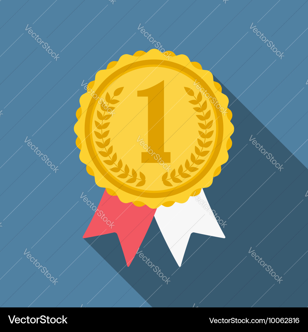 Golden medal Royalty Free Vector Image - VectorStock