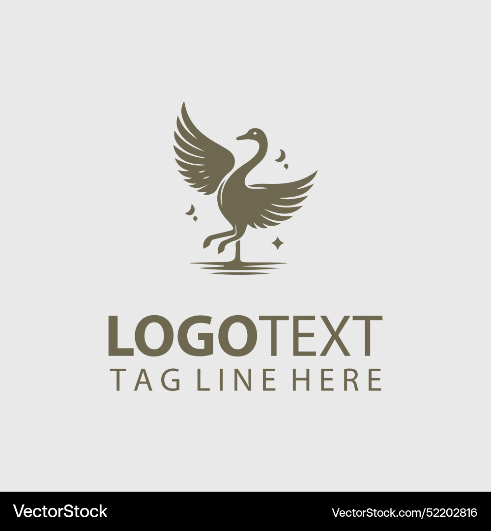 Ostrich logo Royalty Free Vector Image - VectorStock