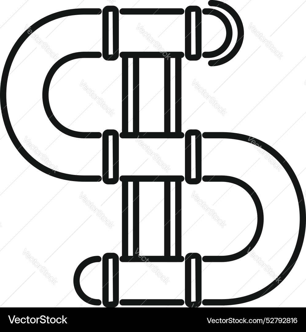 Pipeline system connecting industrial plants Vector Image