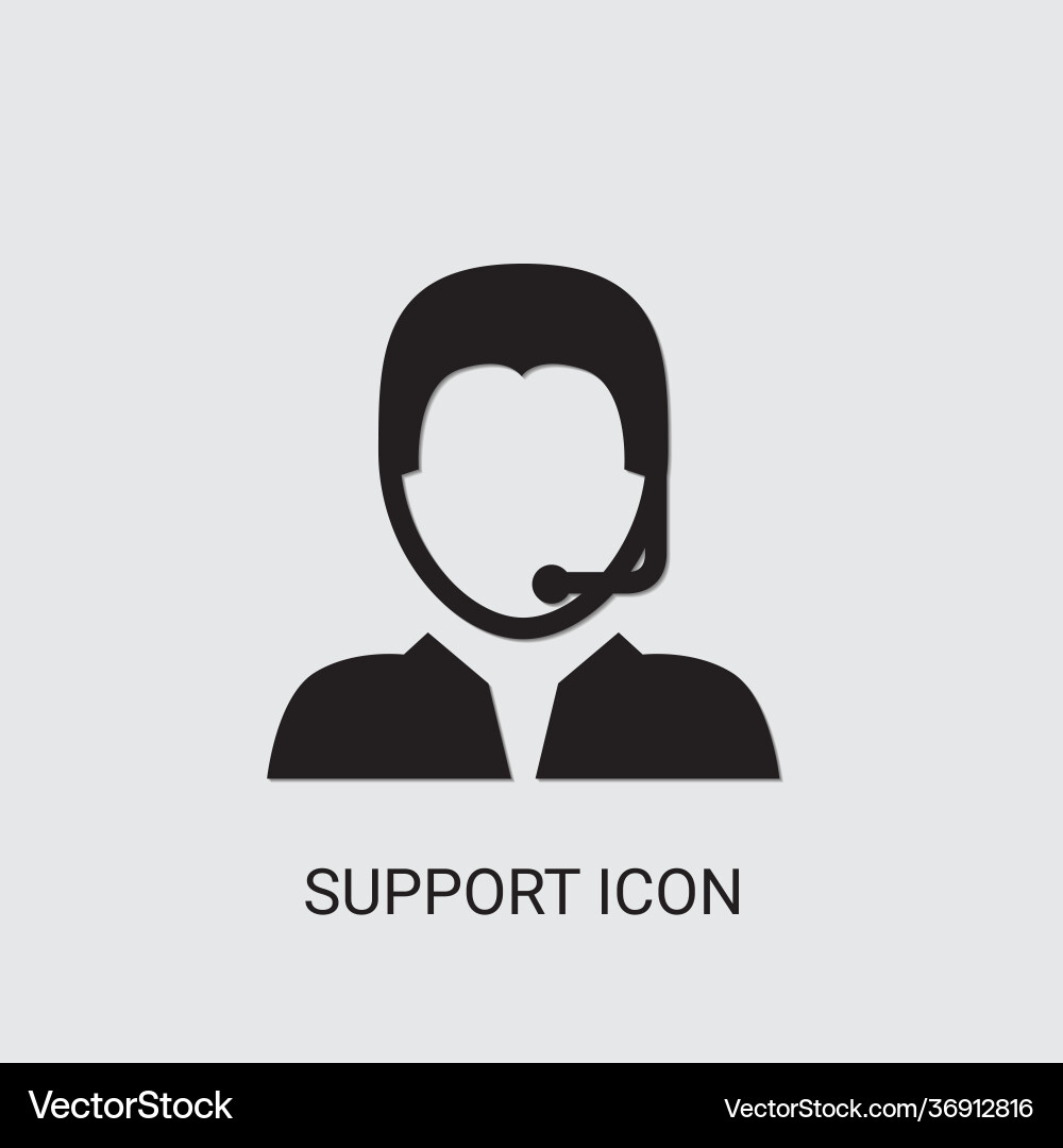 Unterstützung Icon Lizenzfreies Vektorbild - VectorStock