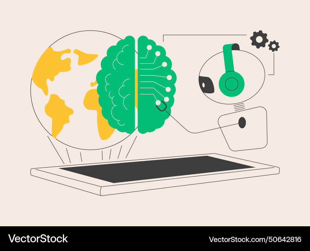 Technological singularity abstract concept Vector Image Technological singularity abstract concept Vector Image
