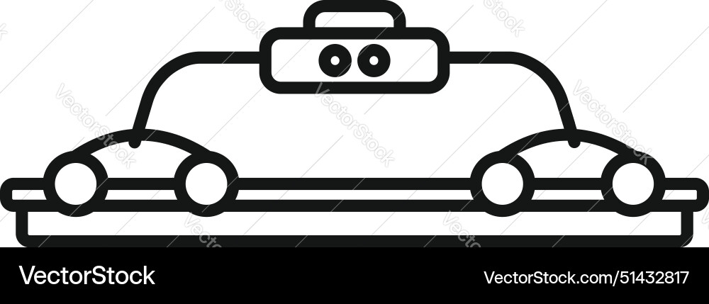 Bumper cars line icon Royalty Free Vector Image