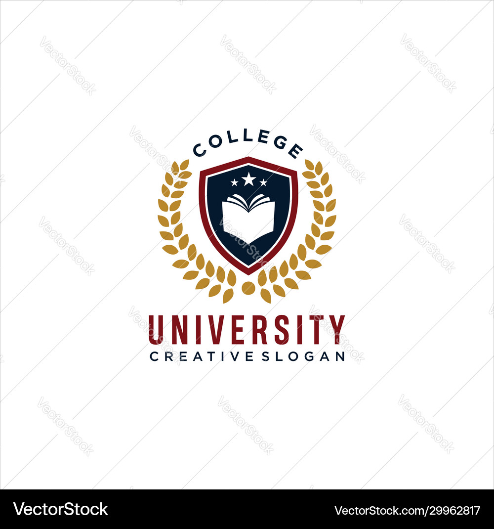 College Logo Badge Template Royalty Free Vector Image
