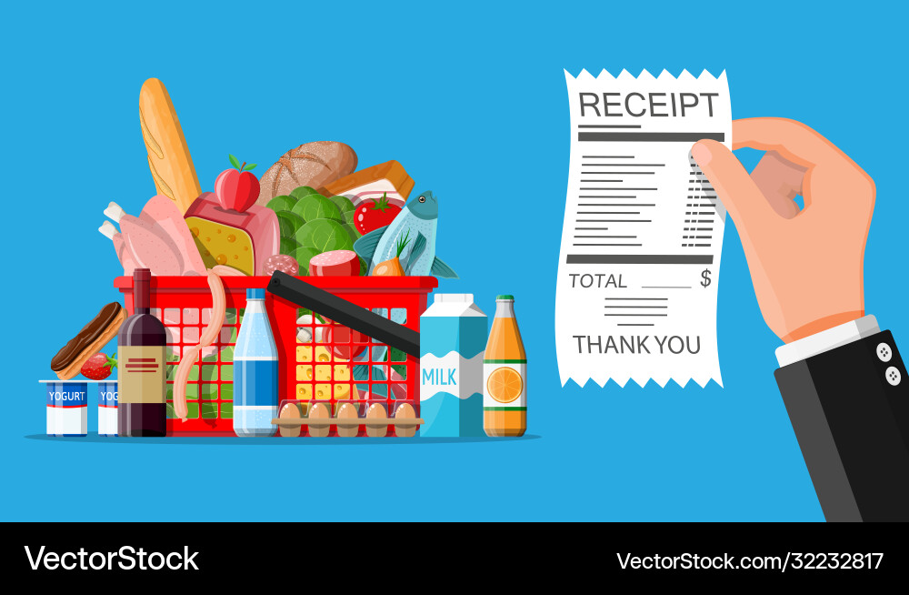 Cost food concept Royalty Free Vector Image - VectorStock