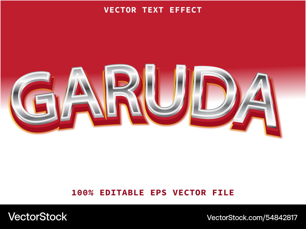Garuda text efect editable Royalty Free Vector Image