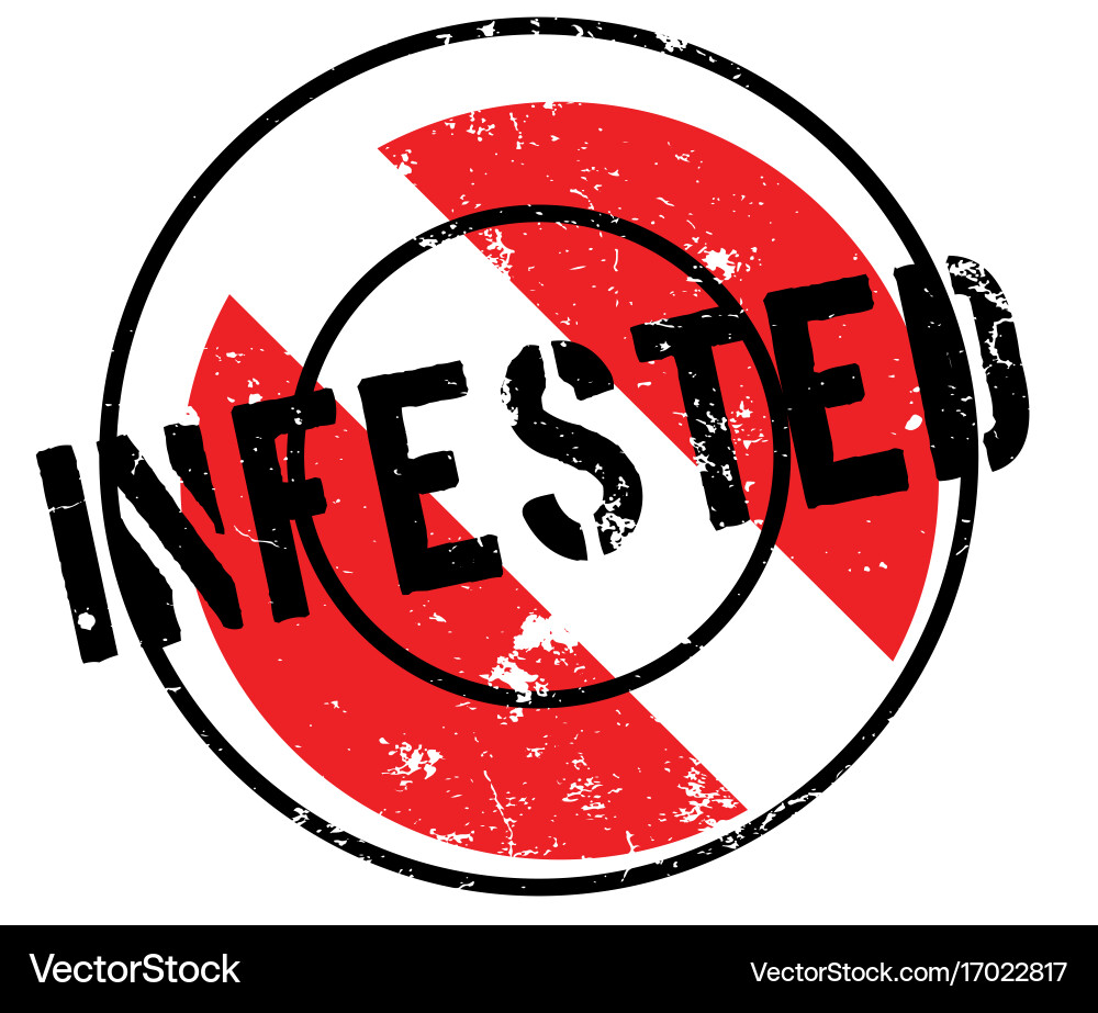 Infested rubber stamp Royalty Free Vector Image