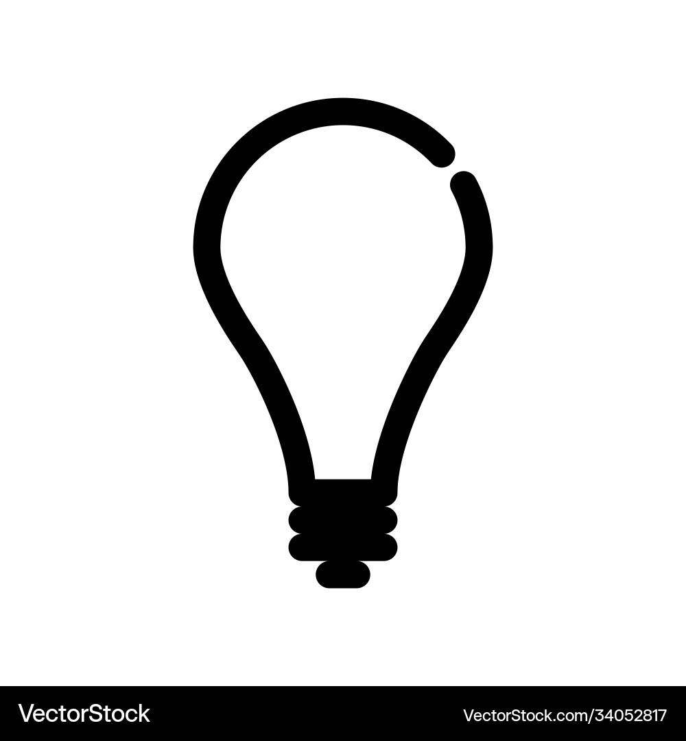 Light bulb outline icon Royalty Free Vector Image