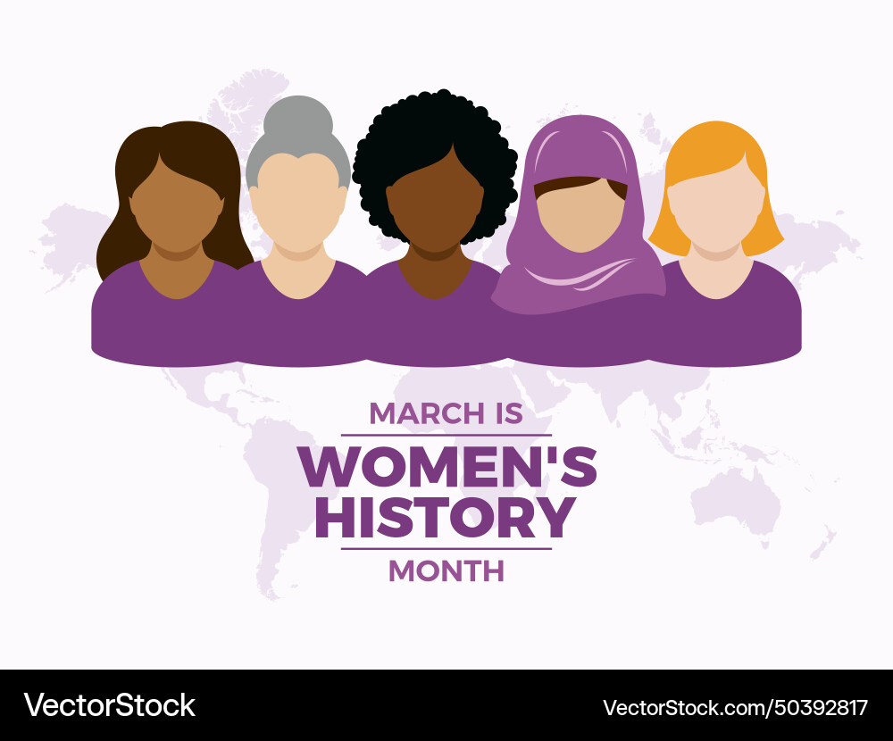 March is womens history month poster Royalty Free Vector