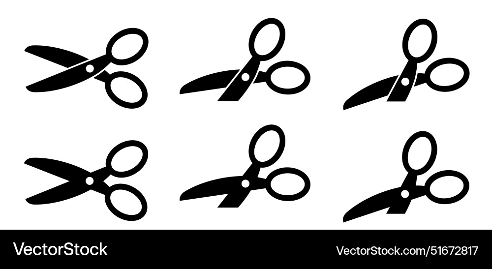Open and closed scissors or close scissor Vector Image